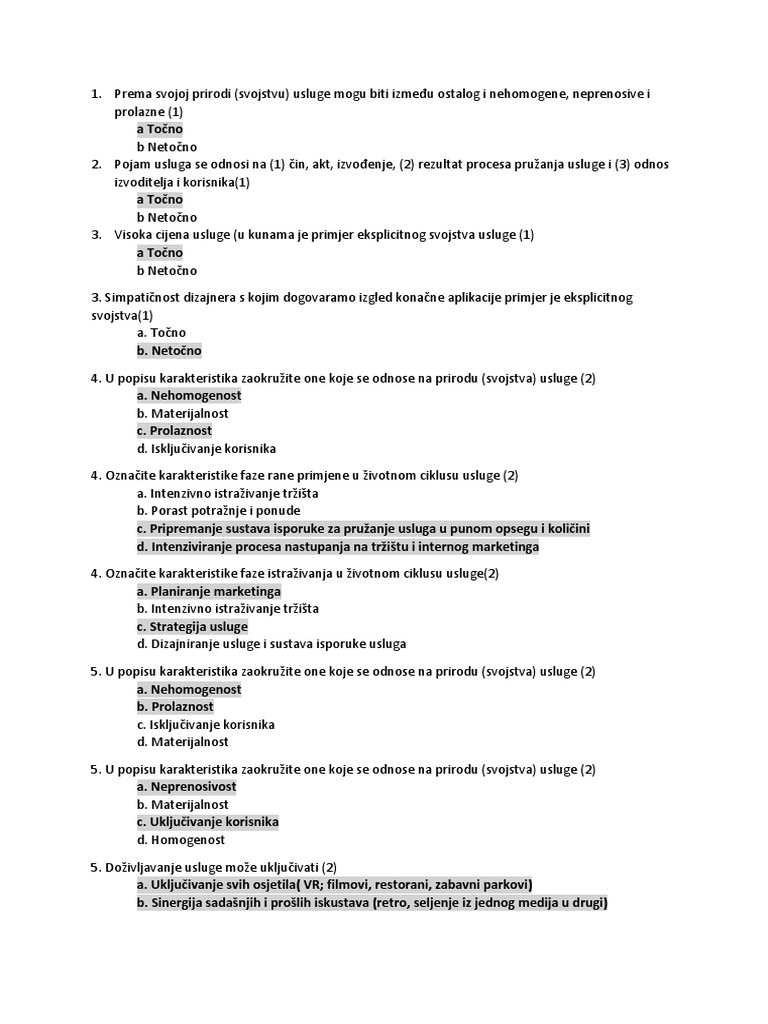 Skripta Kol Pit I Odg | PDF