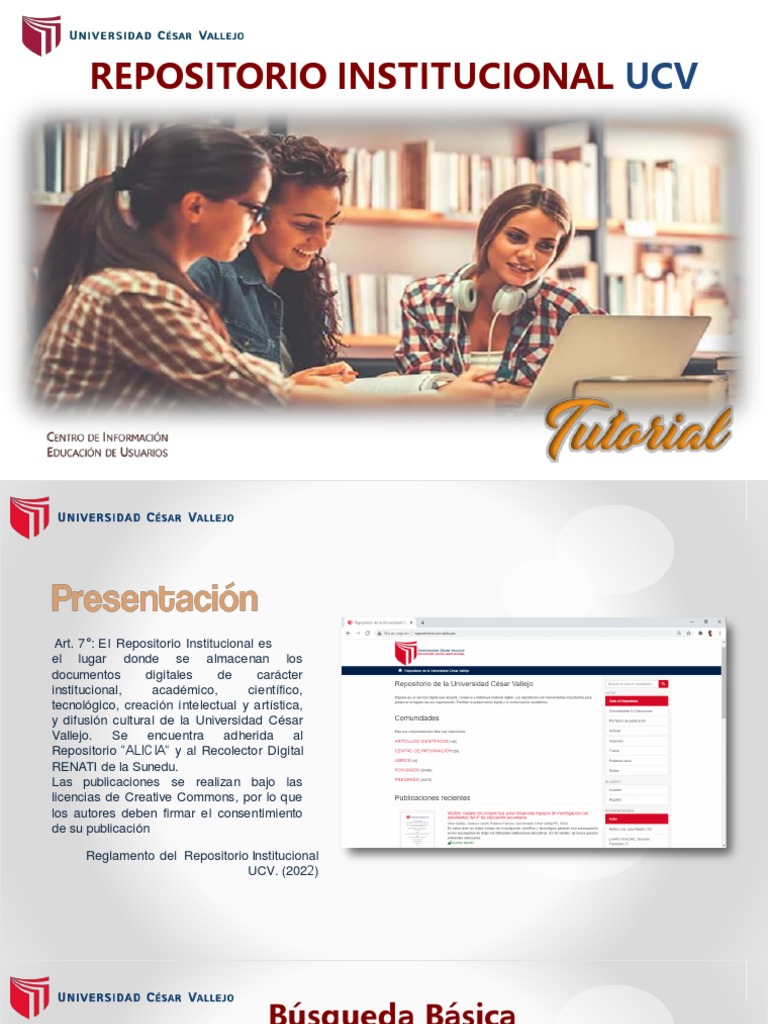 Tutorial Repositorio UCV Búsqueda Básica | PDF