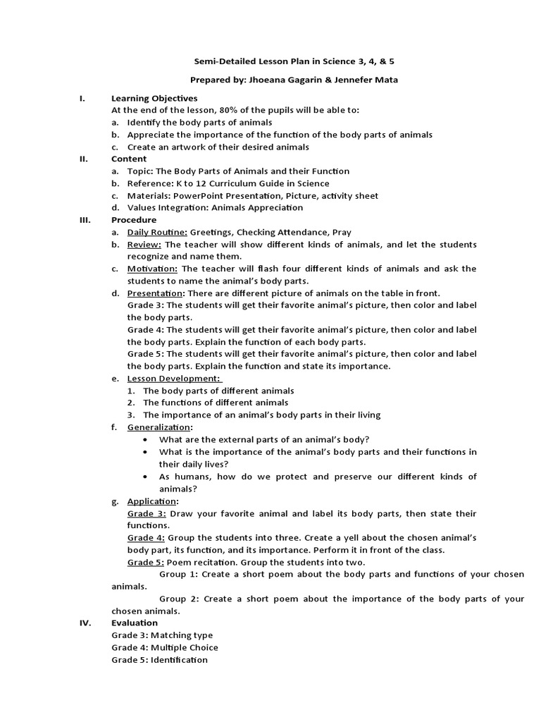 Multigrade LP | PDF | Lesson Plan | Learning