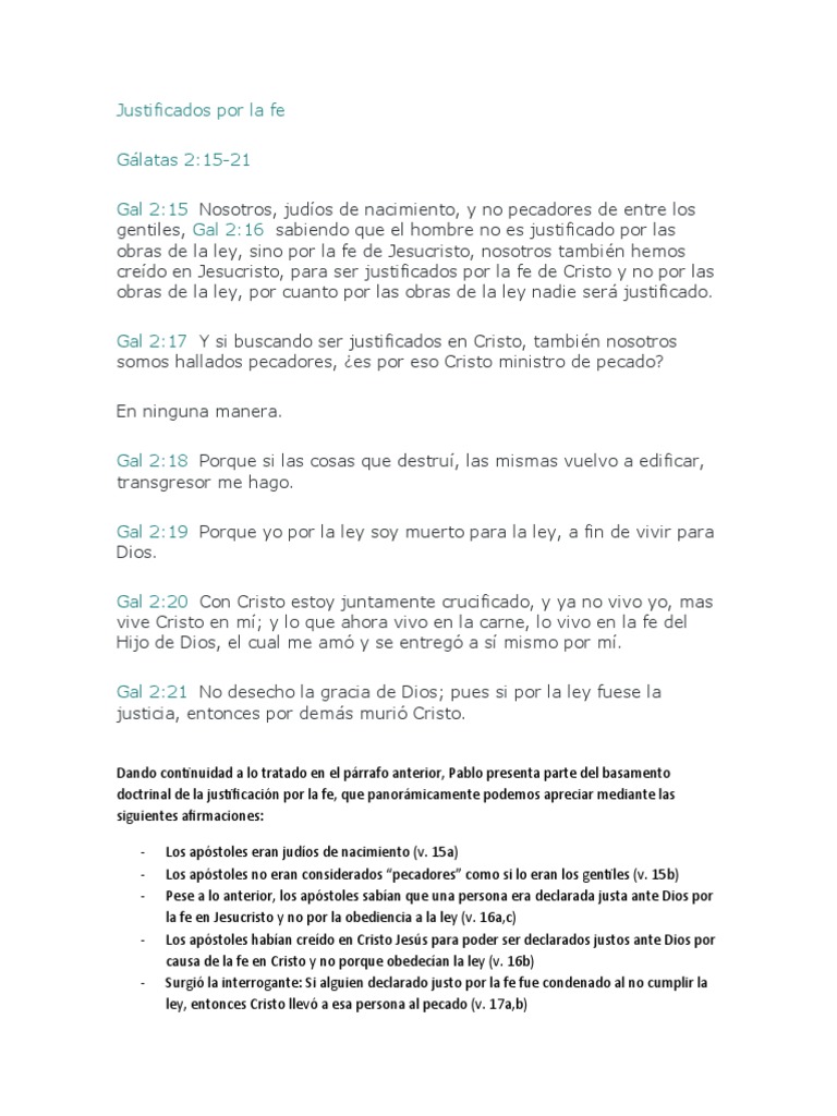 Justificados Por La Fe | PDF | Sola Fide | Jesús