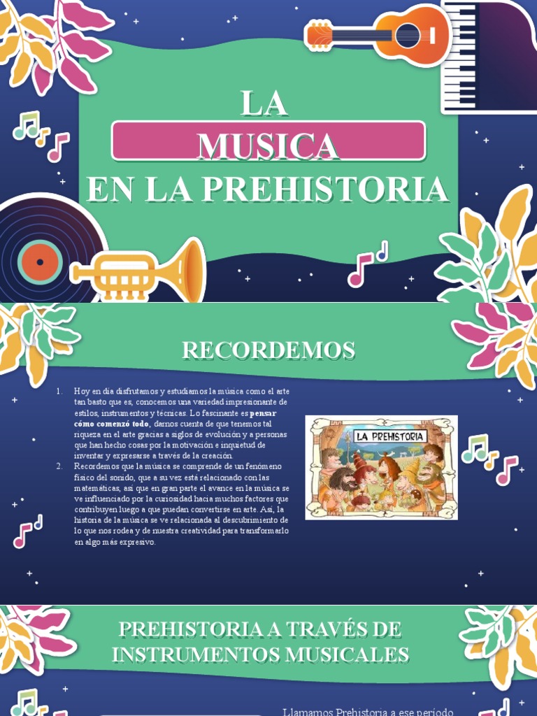 La Musica en La Prehistoria 2do B | PDF | Instrumentos musicales