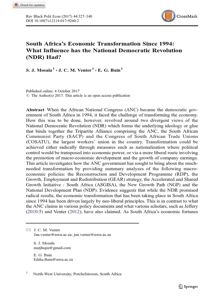 Review On RDP, Gear, Asgisa, NGP, NDP | PDF | African National Congress ...