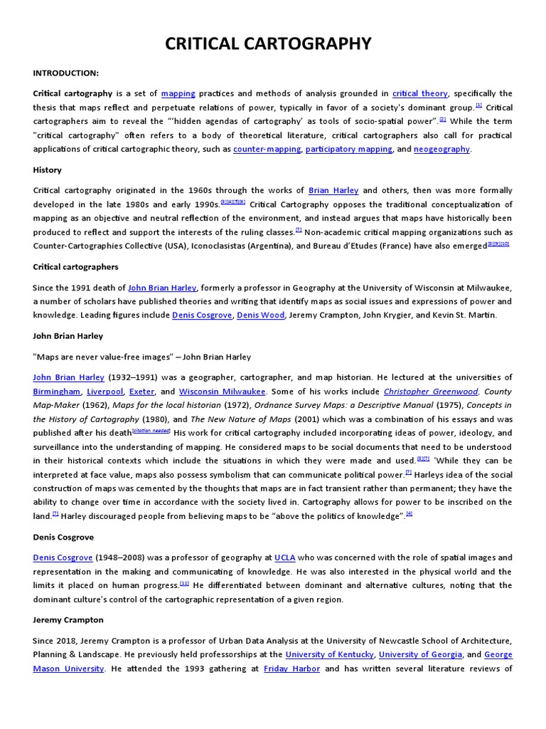 Critical Cartography | PDF | Cartography | Geographical Technology