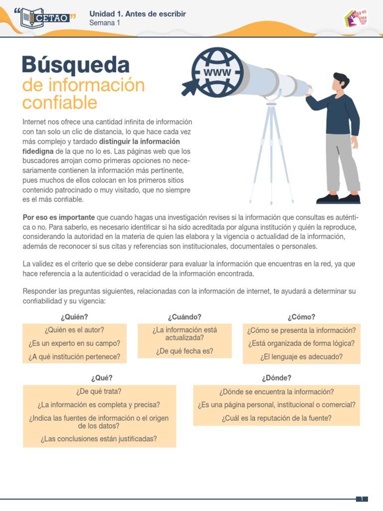 CETAO - U1 - Búsqueda de Información - PDF - INT - VF | PDF | Internet ...