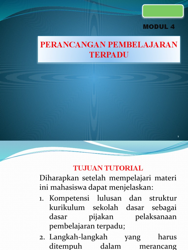 Power Point Pembelajaran Terpadu Modul | PDF