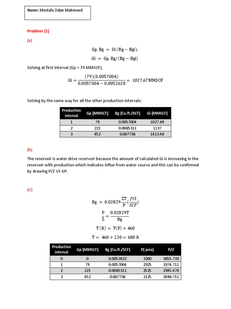 50 Gas Reservoir Solution | PDF | Gases | Physical Chemistry