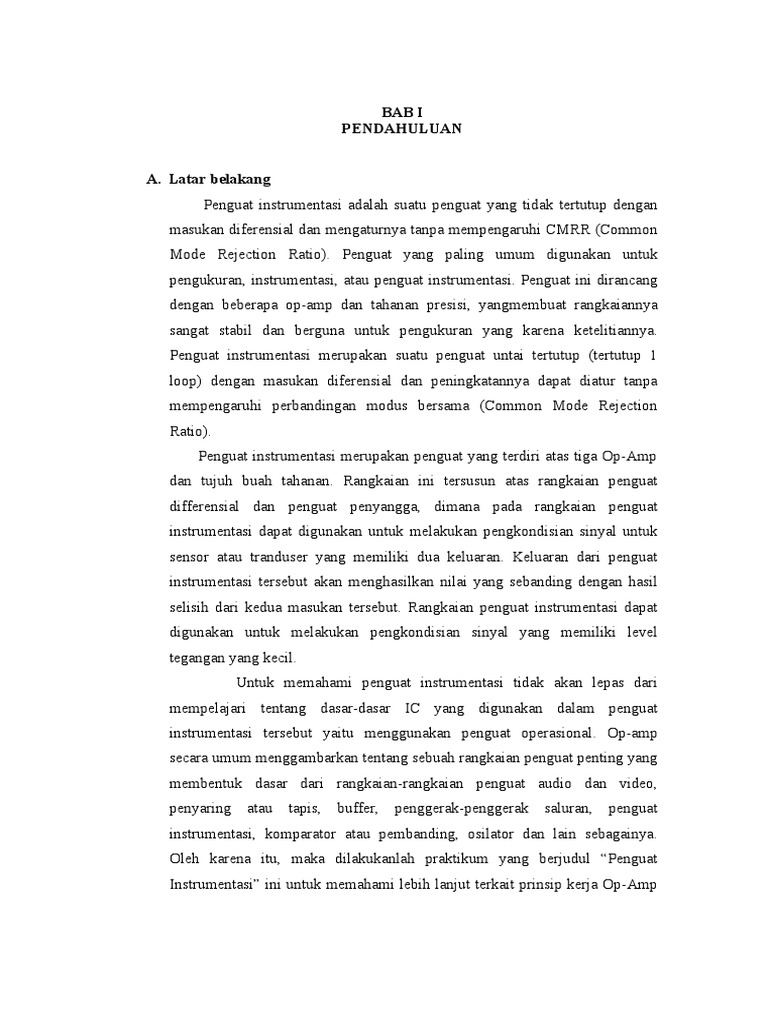 Penguat Instrumentasi Op-Amp | PDF