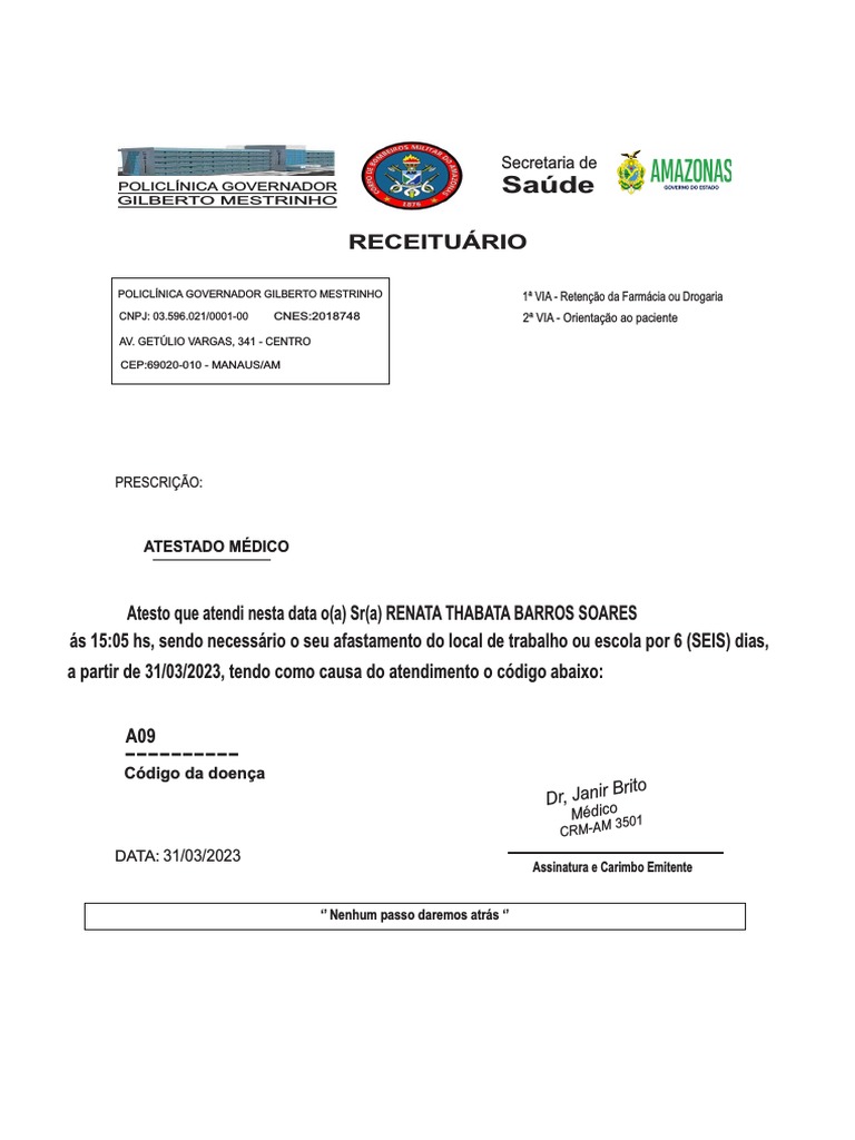Atestado Médico para Home Office | PDF
