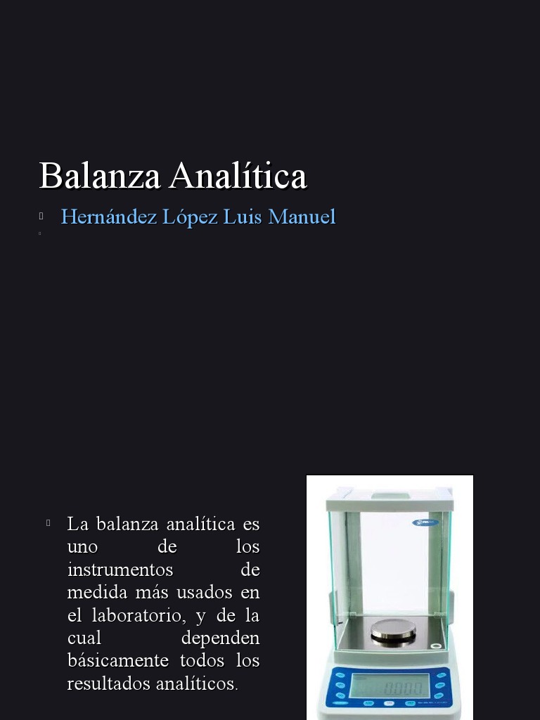 Partes y Uso de la Balanza Analítica | PDF | Balanza | Palanca