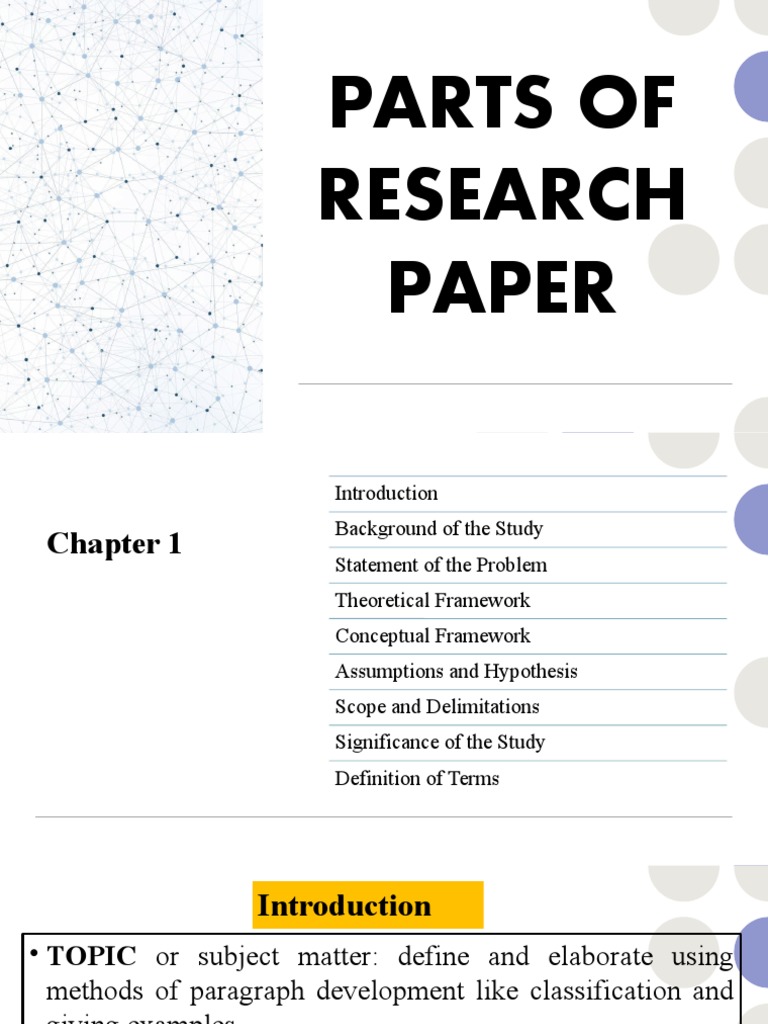 Parts of Research Paper | PDF | Methodology | Theory