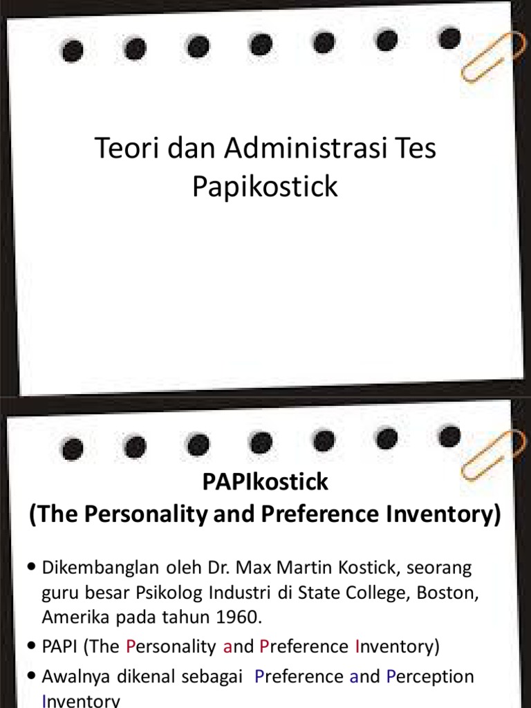 Administrasi Tes PAPI Kostick | PDF
