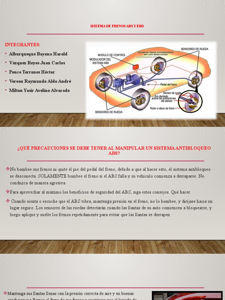 GRUPO N°5 - Sistema de Frenos ABS y EBD | PDF | Sistema de freno antibloqueo | Bienes manufacturados