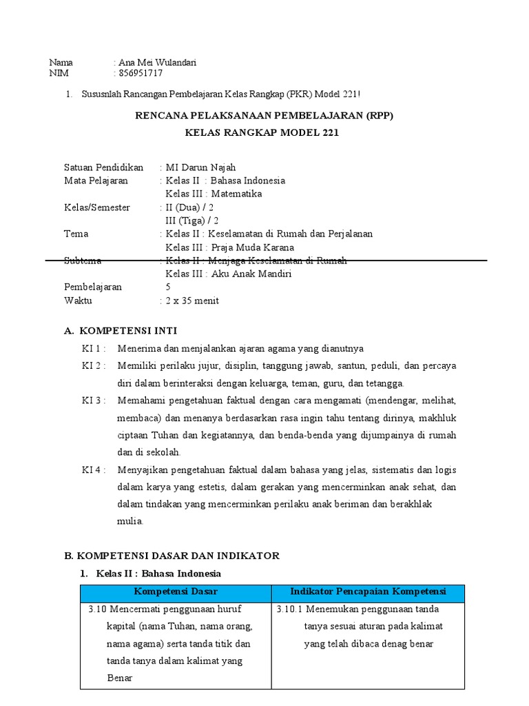 RPP PKR 221 | PDF