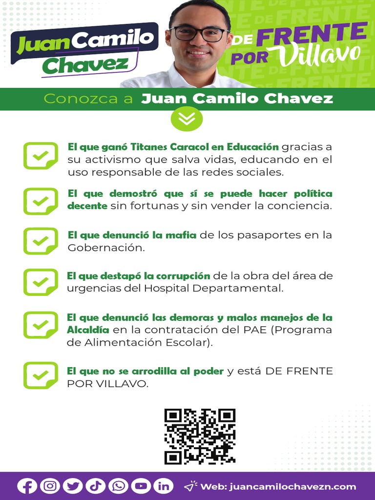 Activismo y Logros de Juan Camilo Chávez | PDF | Gobierno