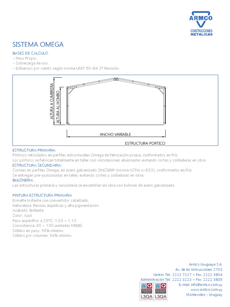 SISTEMA OMEGA | PDF | Ingeniero civil | Bienes manufacturados
