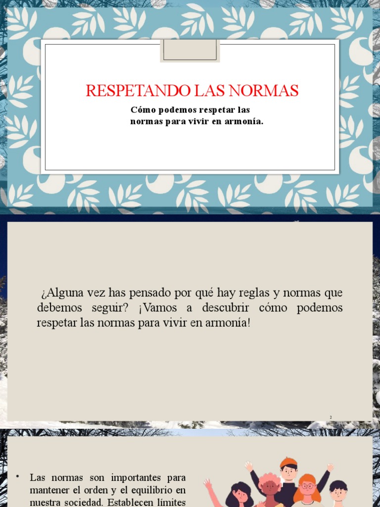 El Respeto de Las Normas 1 | PDF