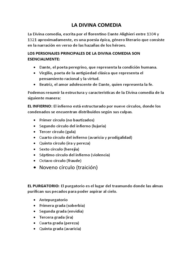La Divina Comedia | PDF | Divina Comedia | Dante Alighieri