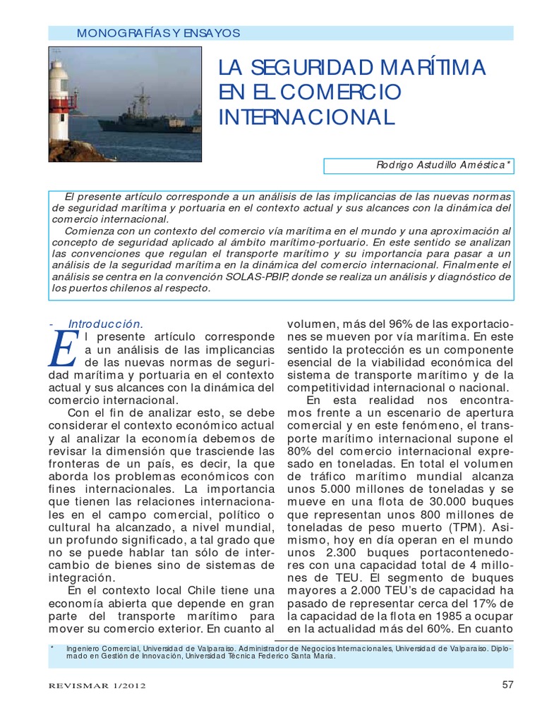 Seguridad Marítima y Comercio Global | PDF | Mar | El comercio ...