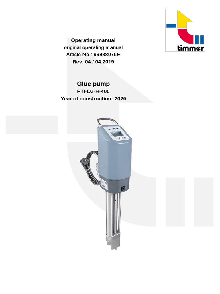 Betriebsanleitung PTI-D3-H-400 - C-EN | PDF | Pump | Valve