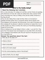 Reading Comprehension - Verb To Be | PDF