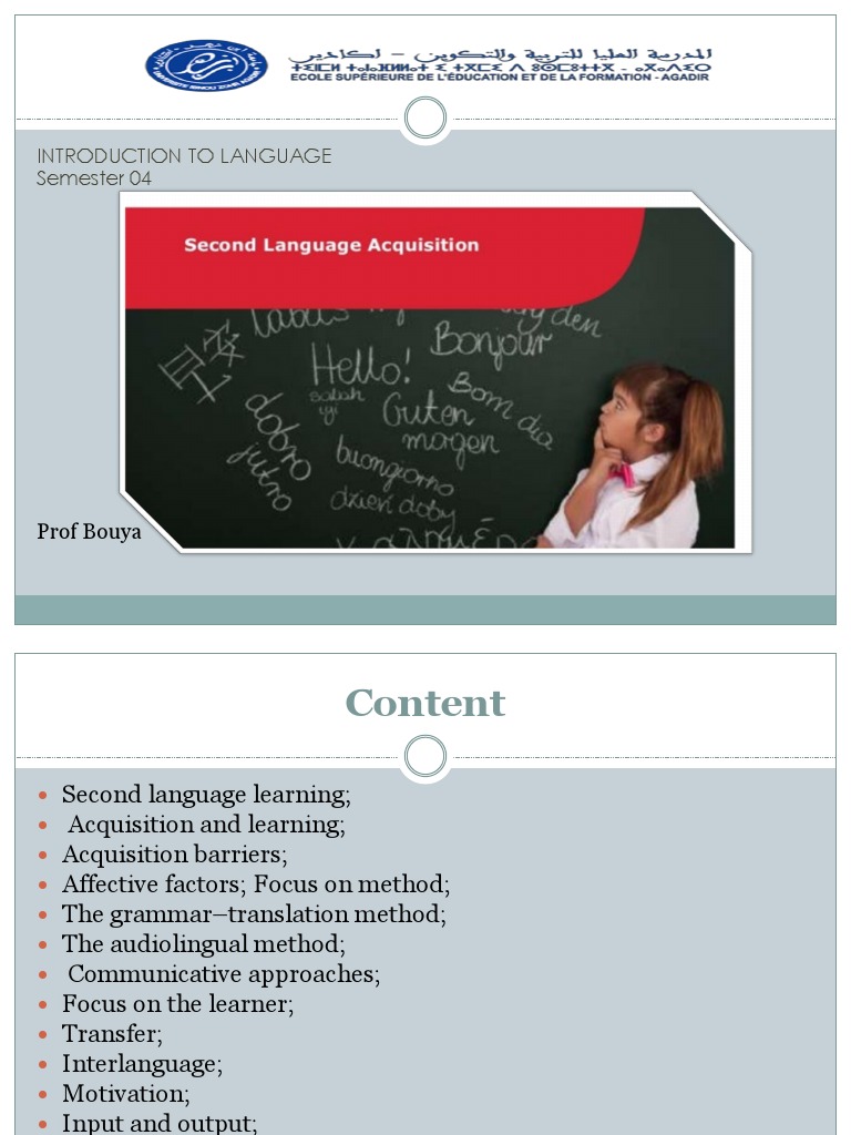 Second Language Acquisition | PDF | Second Language | Second Language Acquisition