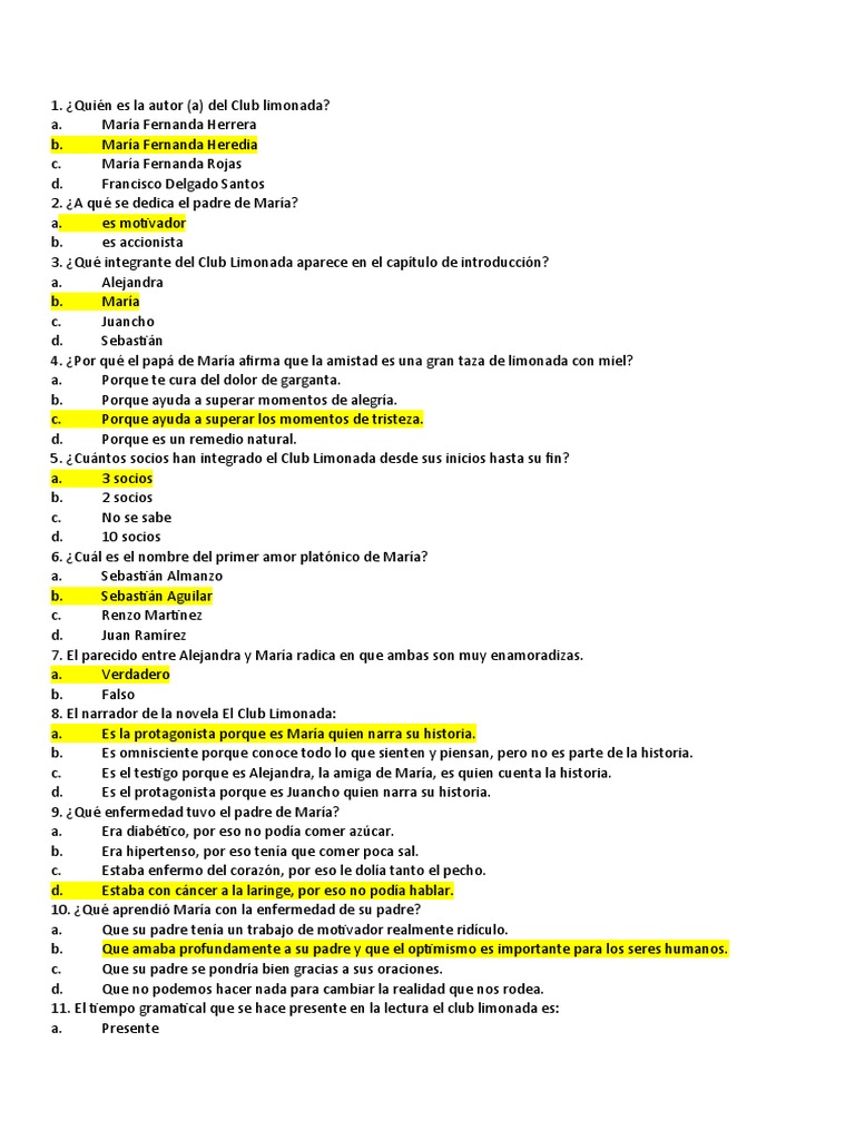 El Club de La Limonada | PDF