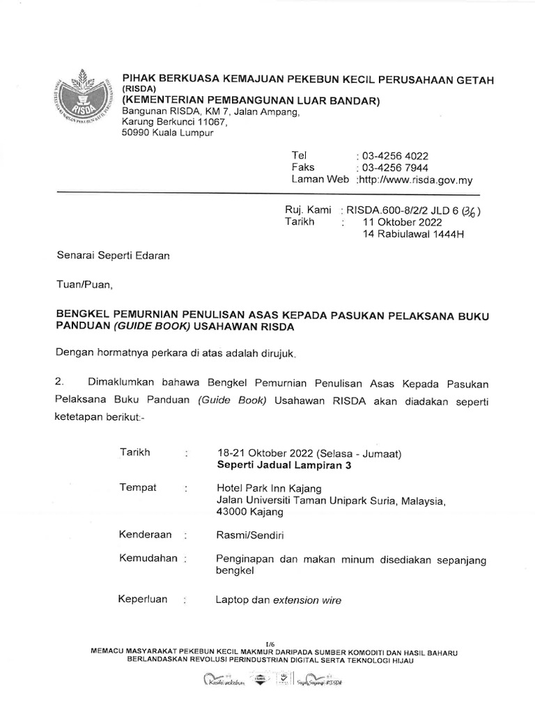 Contoh Surat 4 (Kumpulan 1) | PDF