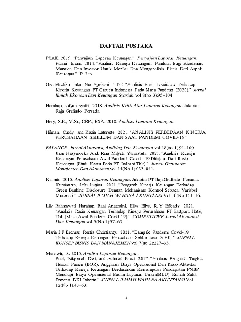 Daftar Pustaka Dan Lampiran | PDF | Pengelolaan Keuangan & Uang