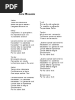 Letra de Alma Misionera | PDF