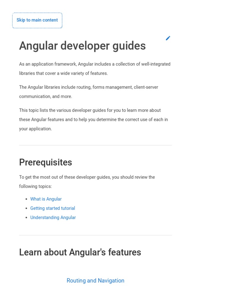 Angular - Angular Developer Guides | PDF | World Wide Web | Internet & Web