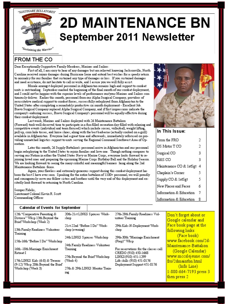 Sept 2011 Newsletter | PDF | Corporal | Emergency Management