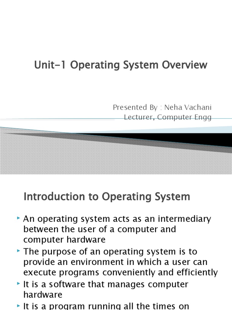 Unit-1 Operating System Overview | PDF | Operating System | Process ... Unit-1 Operating System Overview | PDF | Operating System | Process ...