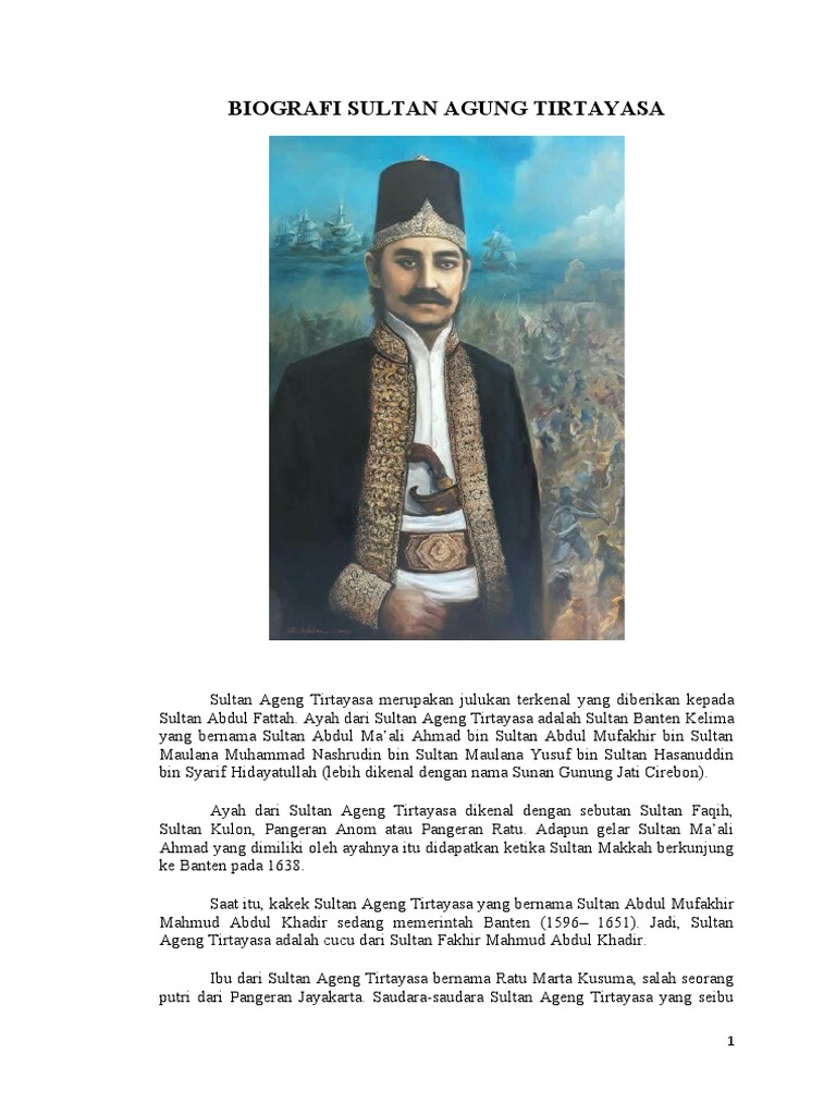 Biografi Sultan Ageng Tirtayasa | PDF | Perjalanan