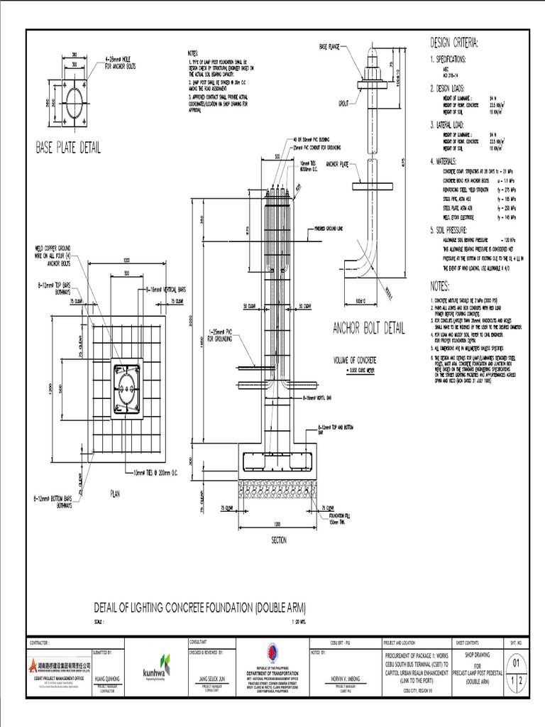 LIGHT POST DETAIL-Model | PDF | Transport