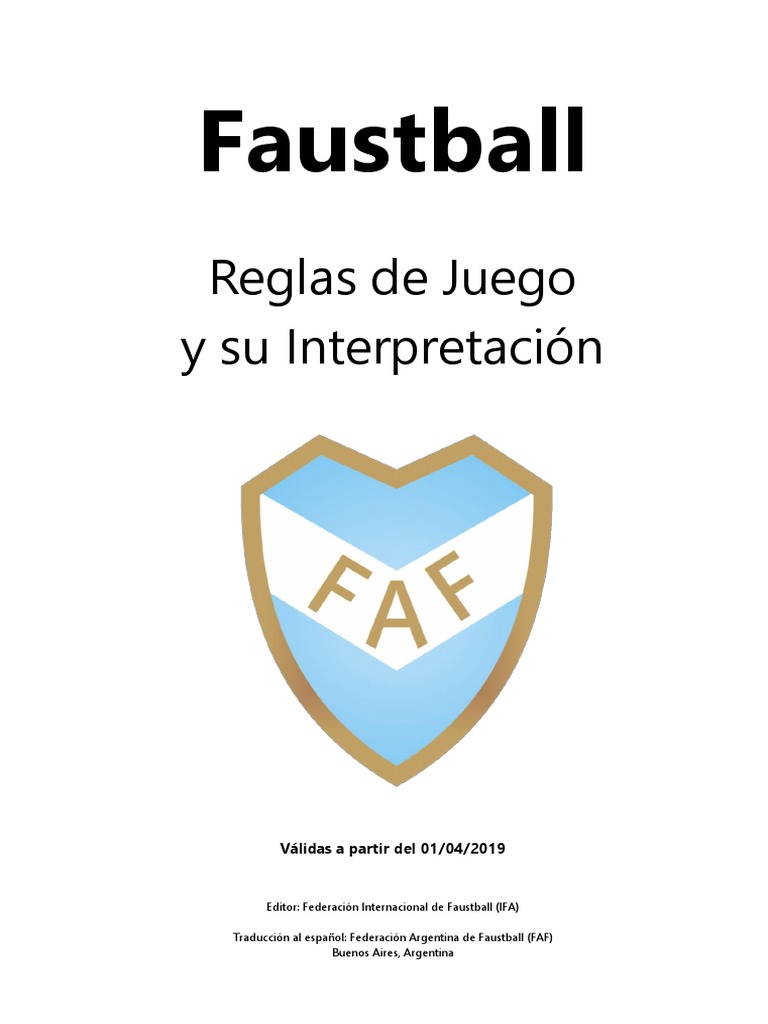Reglas del Faustball 2019 | PDF | Árbitro | Códigos de fútbol