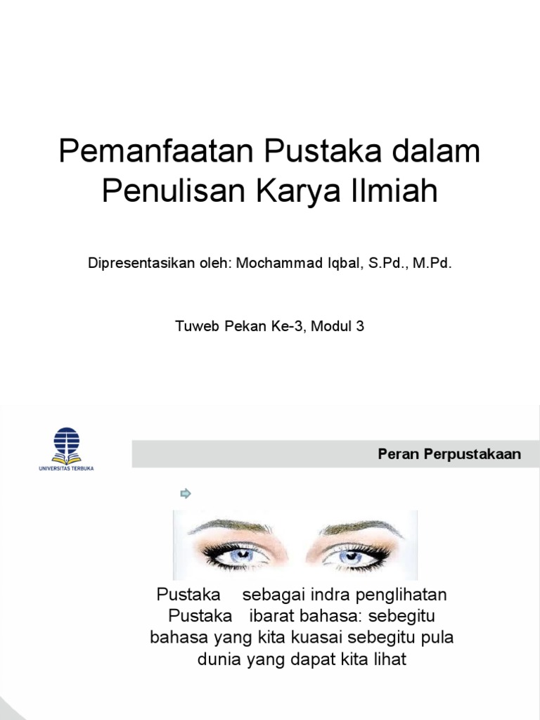 Pertemuan 3 - M03-1 Pemanfaatan Pustaka Dalam Penulisan KI | PDF