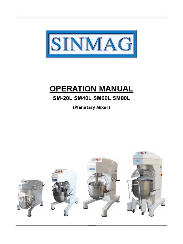 Operation Manual: SM-20L SM40L SM60L SM80L | PDF | Belt (Mechanical ...