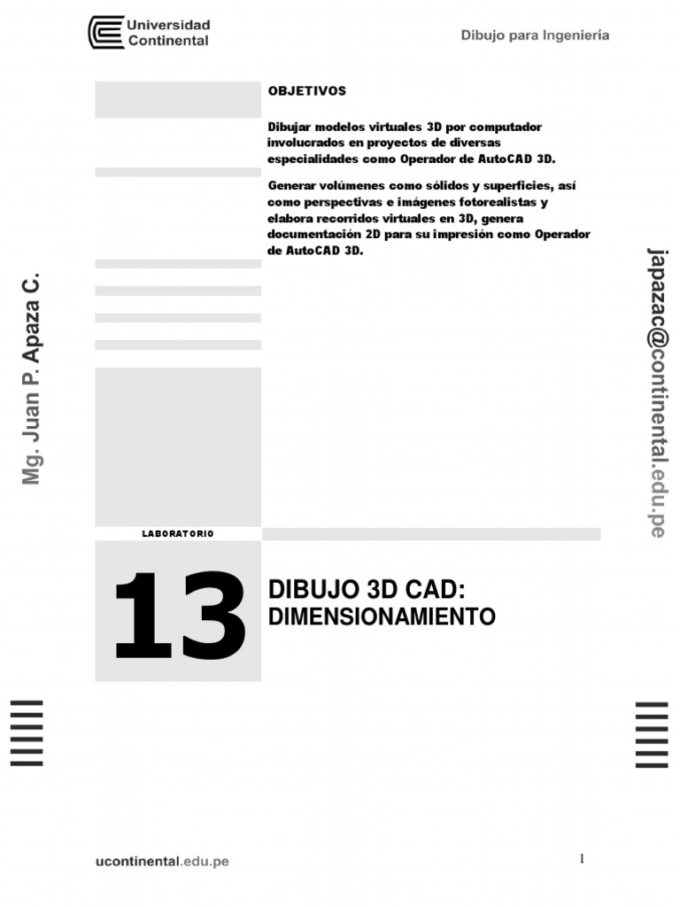 Lab Dibujo 3DX 13 Dimensionamiento | PDF | Dibujo | Cad automático