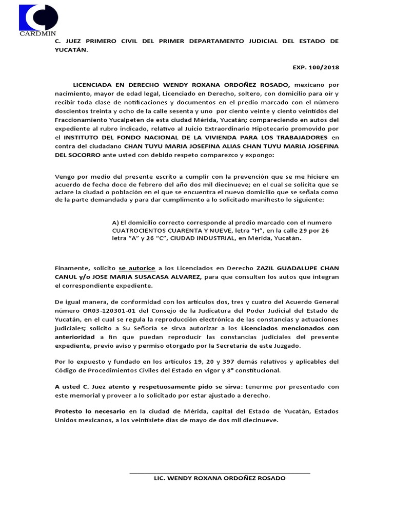 Aclaracion de Domic | PDF | Justicia | Crimen y violencia