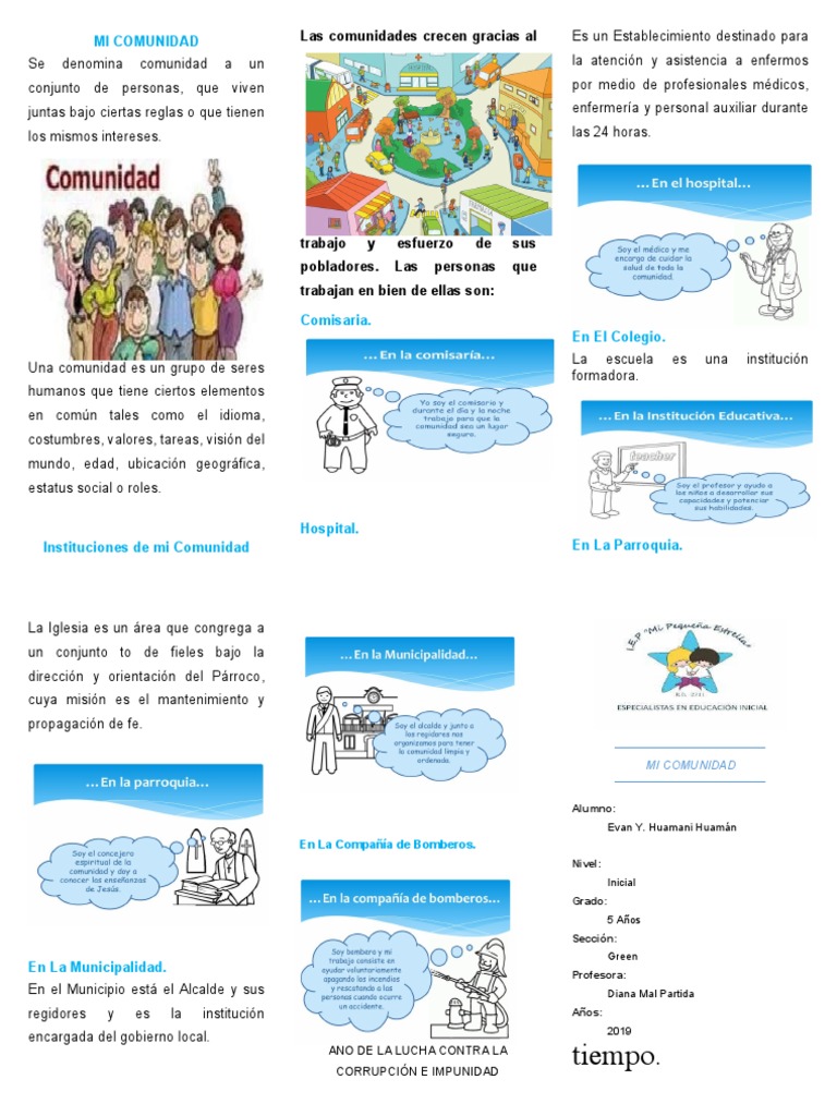 Triptico, Comunidad | PDF | Narración