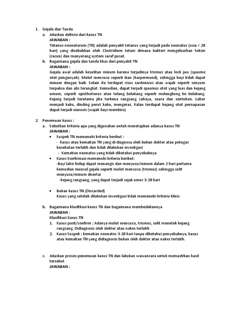 Moh. Jenal Mustopakelompok 3 Tugas Surveilans TN | PDF