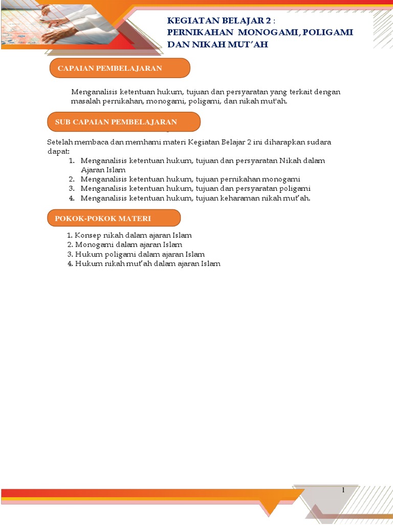 KB2. Pernikahan Monogami, Poligami Dan Nikah Mut'ah | PDF