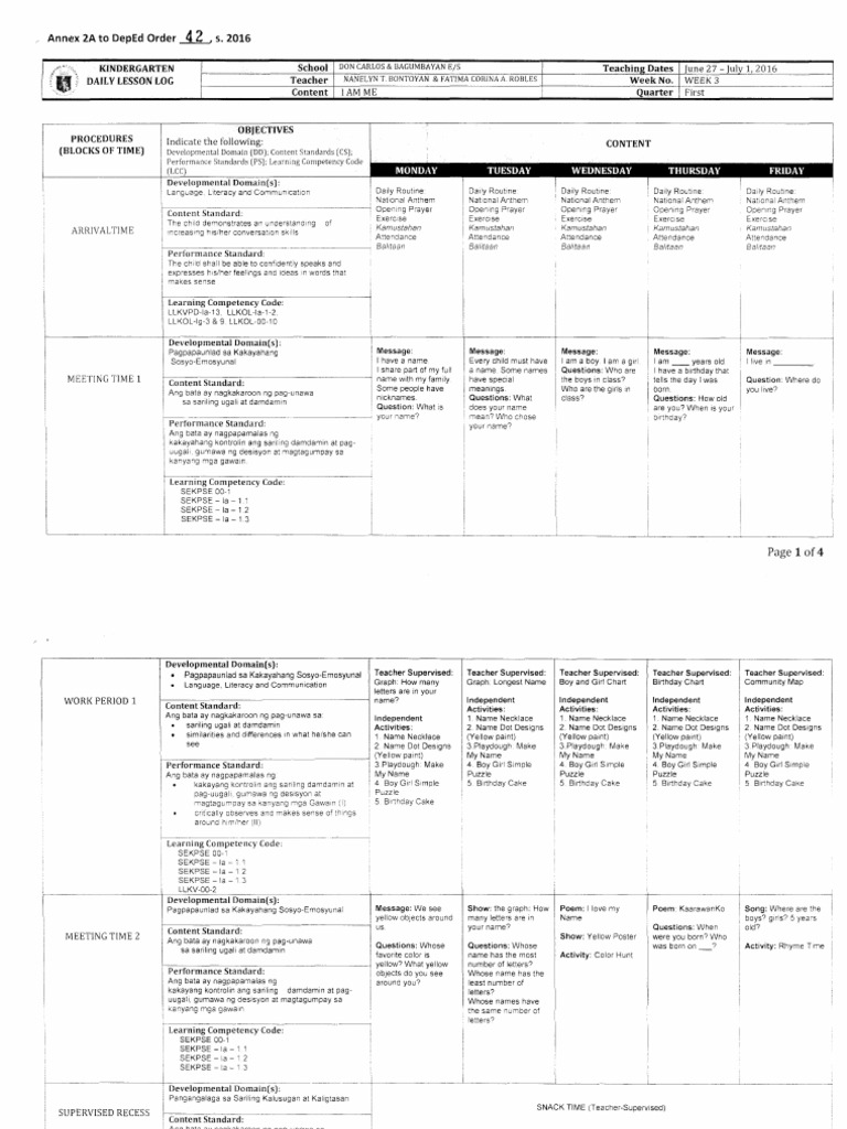 SAMPLE DLL AND DLP DO - s2016 - 042-32-62 | PDF