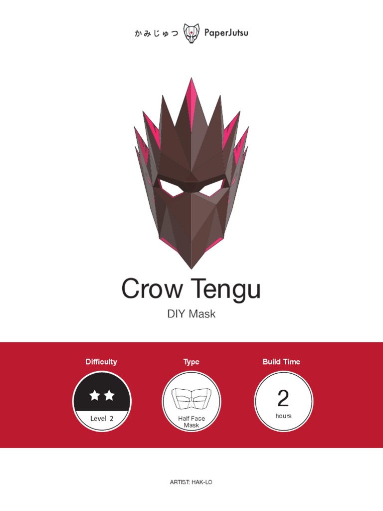 Crow Tengu Halfmask | PDF | Adhesive | Paper