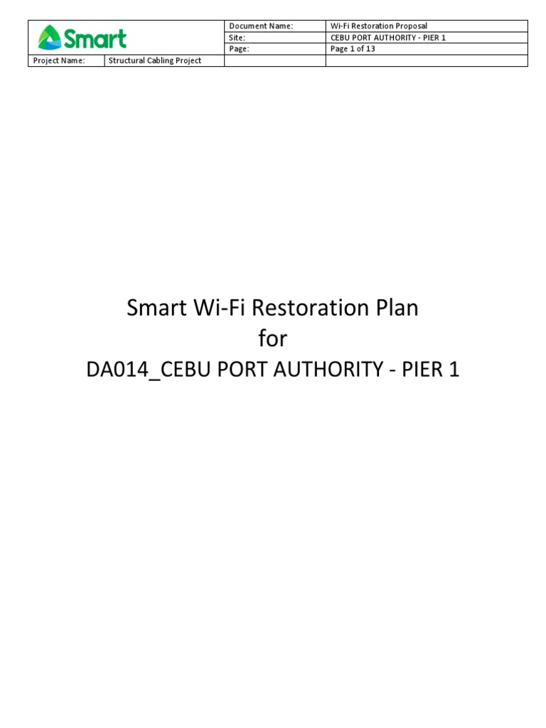 Structural Cabling (DA014 - CEBU PORT AUTHORITY - PIER 1) - Site ...