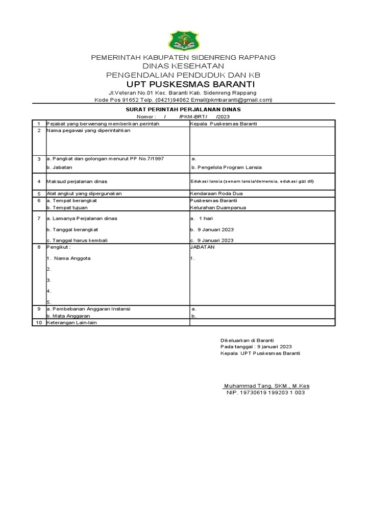 SPPD Kelas Bumil 2023 | PDF