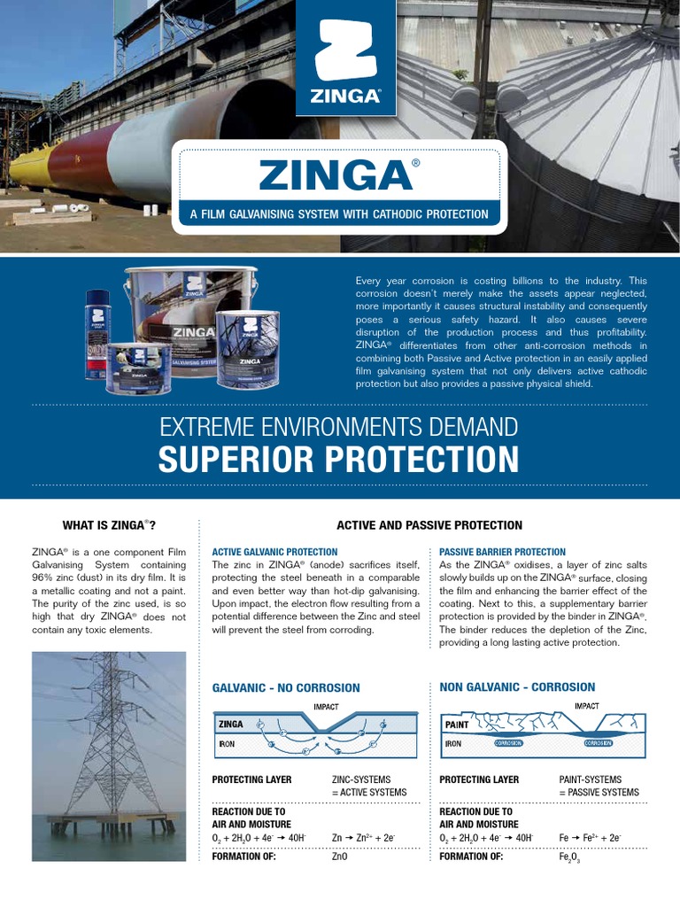Zinga Brochure EN - 09.2017-V6 | PDF | Corrosion | Galvanization