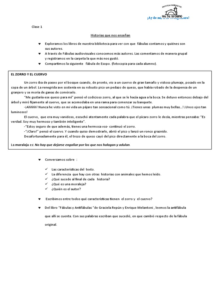 Actividades sobre Fábulas de Esopo | PDF | Fábula | León