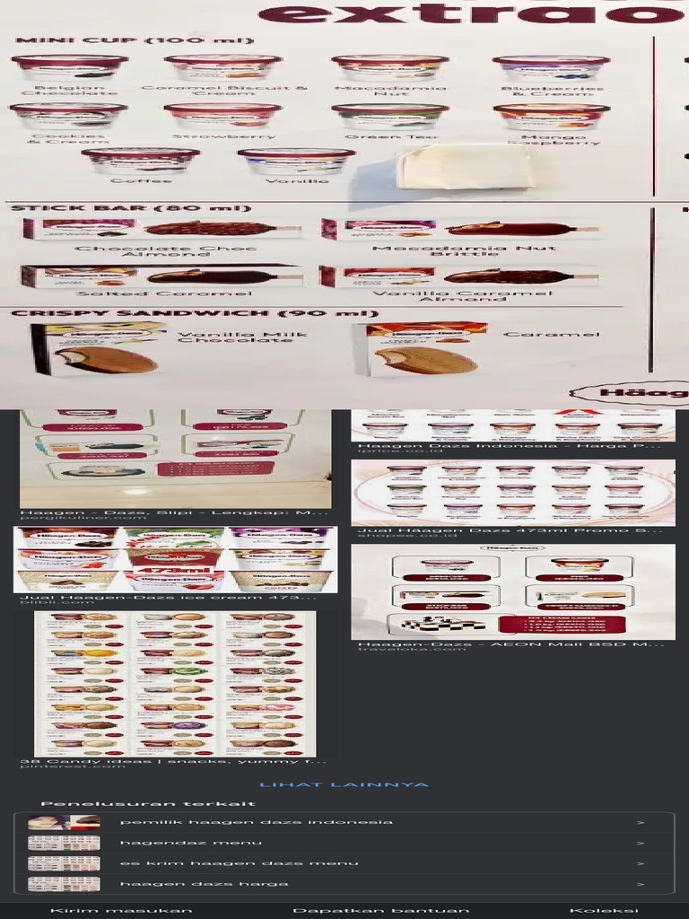 Menu dan Harga Haagen Dazs 2024 | PDF