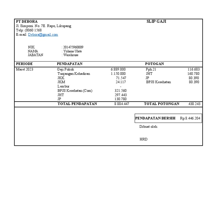 Slip Gaji | PDF